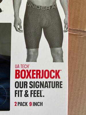 Under Armour 9 inch Tech Boxer Brief New Tag Men Sizes Boxerjocks Black ...