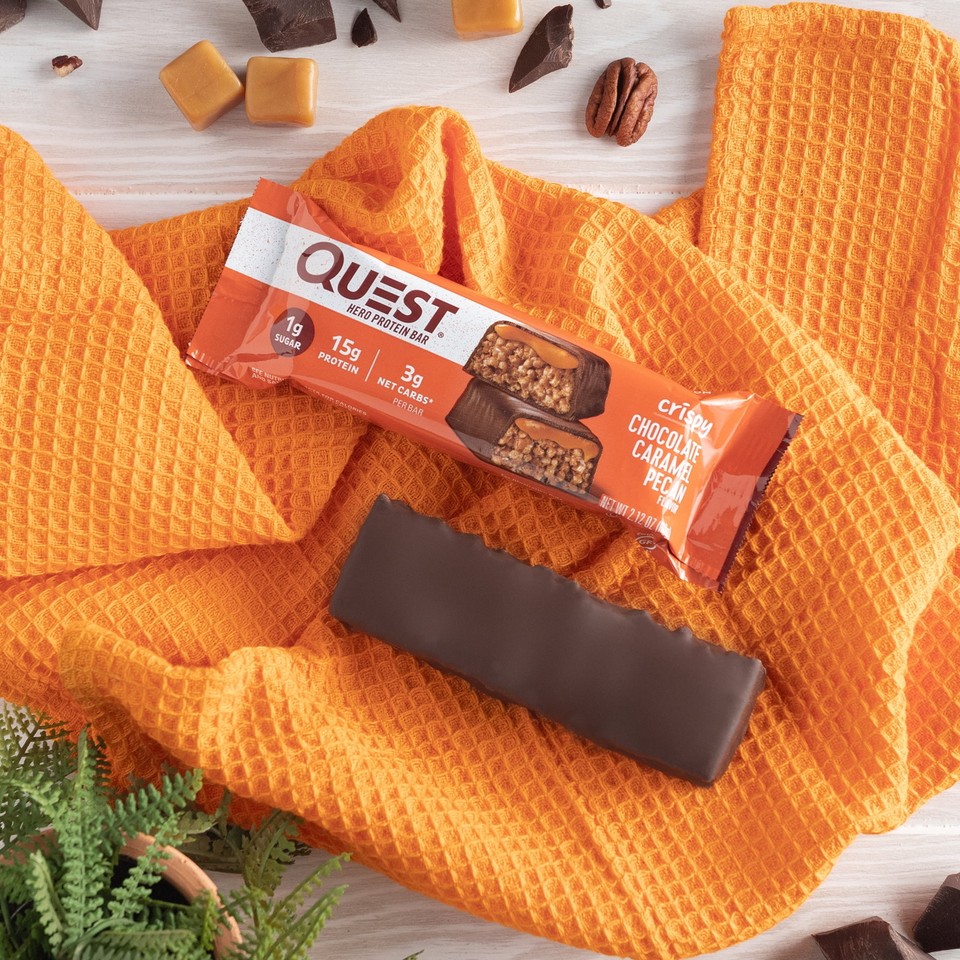 Quest Hero Protein Bars, Low Carb, Keto Friendly, Chocolate Caramel ...