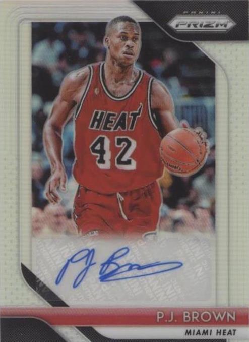 2018-19 Panini Prizm - Signatures P.J. Brown #S-PJB Silver Prizm (AU ...