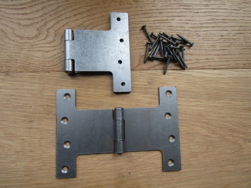 PAIR PARLIAMENT STEEL HINGES Wide Throw Full Swing Back patio French ...