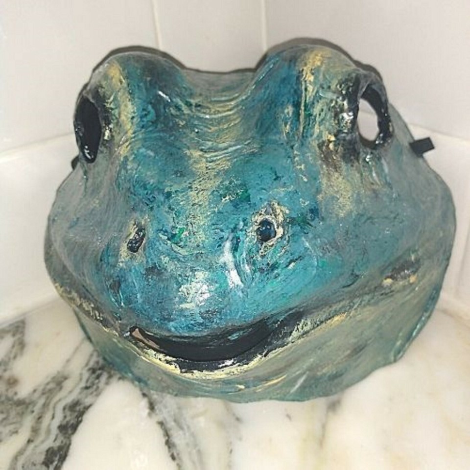 Original Paper Mache Frog Mask, Amphibian Frog, Toad Mask, Party Animal ...