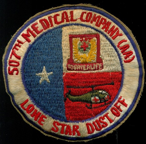 US Army 507th Medical Company (AA) Lone Star Dust Off Patch JPM | eBay