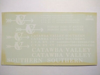 DM Custom Decals HO Scale Catawba Valley Southern ~ TS | eBay