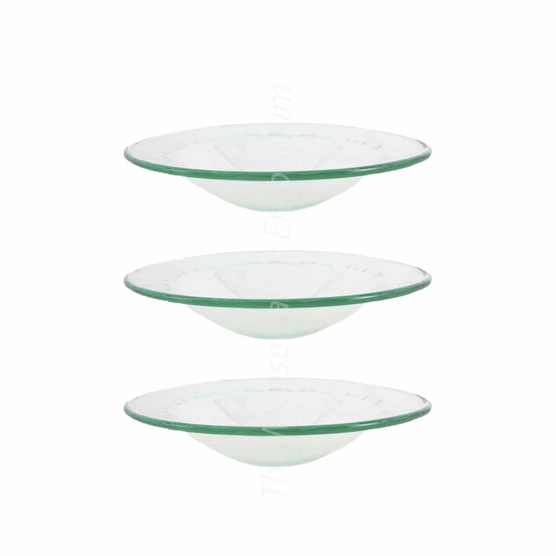 3 Replacement Glass Dish Bowl for Home Fragrance Oil Burner Wax Melt ...