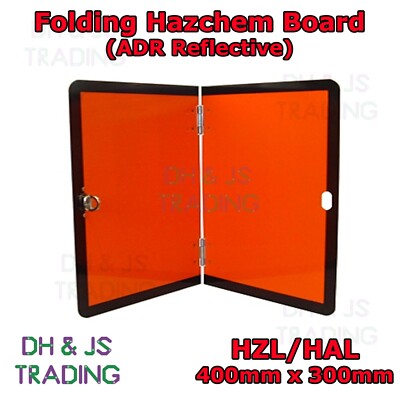Folding Hazchem Marker Board ADR Reflective HZL / HAL Sign Lorry Truck ...