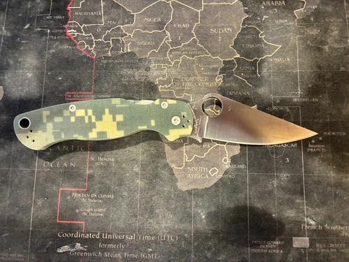 Spyderco paramilitary 2 CPM S30V camo G10 | eBay Australia