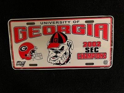 2002 Georgia Bulldogs SEC Champions Football License Plate | eBay