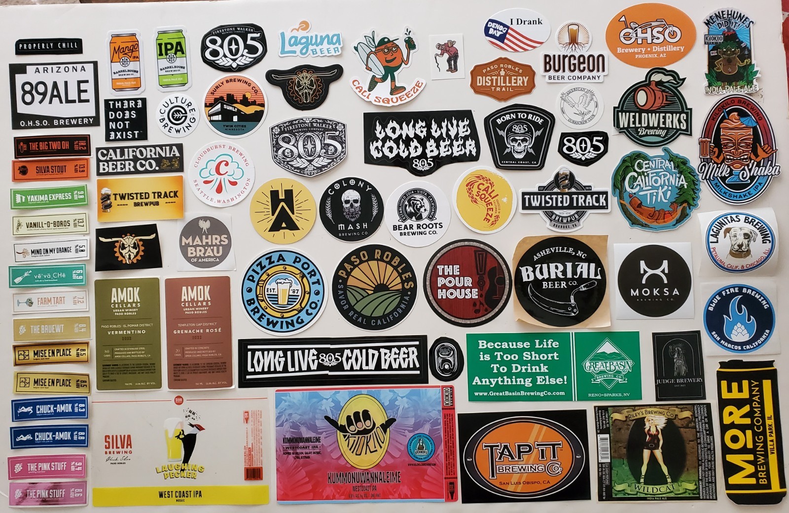 65 DIF. STICKER MICRO CRAFT BEER IPA ALE BREWING TAP ROOM BAR REEFER ...
