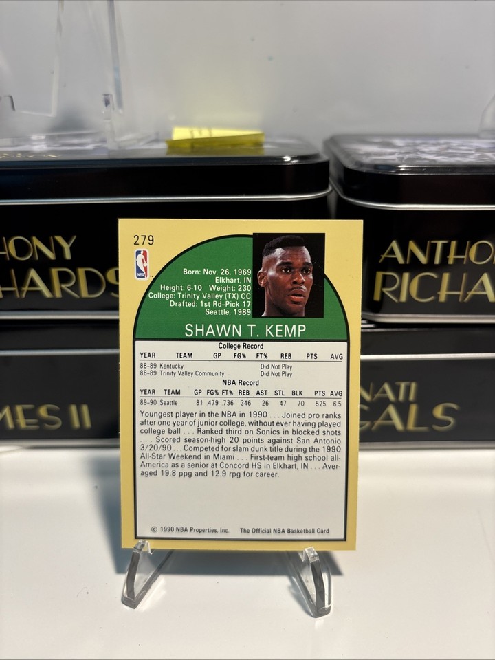 1990-91 NBA Hoops - Shawn Kemp #279 (RC) | eBay