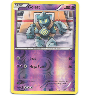 Pokemon 2013 Near Mint NM Golett 45/101 Plasma Blast REVERSE Card | eBay