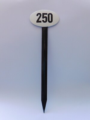 Vintage Sweden Enamel Porcelain Garden / Yard House Number 250 Sign on ...