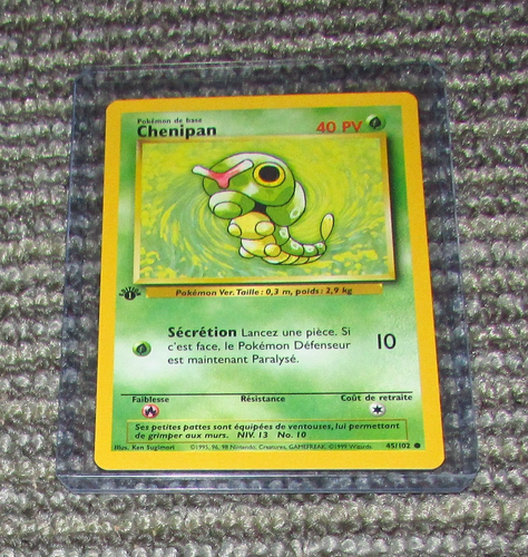 1999 Pokemon Base Set Chenipan / Caterpie 1st Edition French 45/102 ...