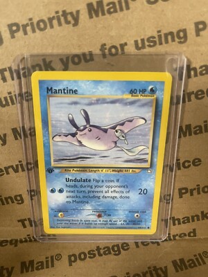 1st Edition Neo Genesis Mantine 64/111 Pokemon Card WOTC Vintage NM | eBay