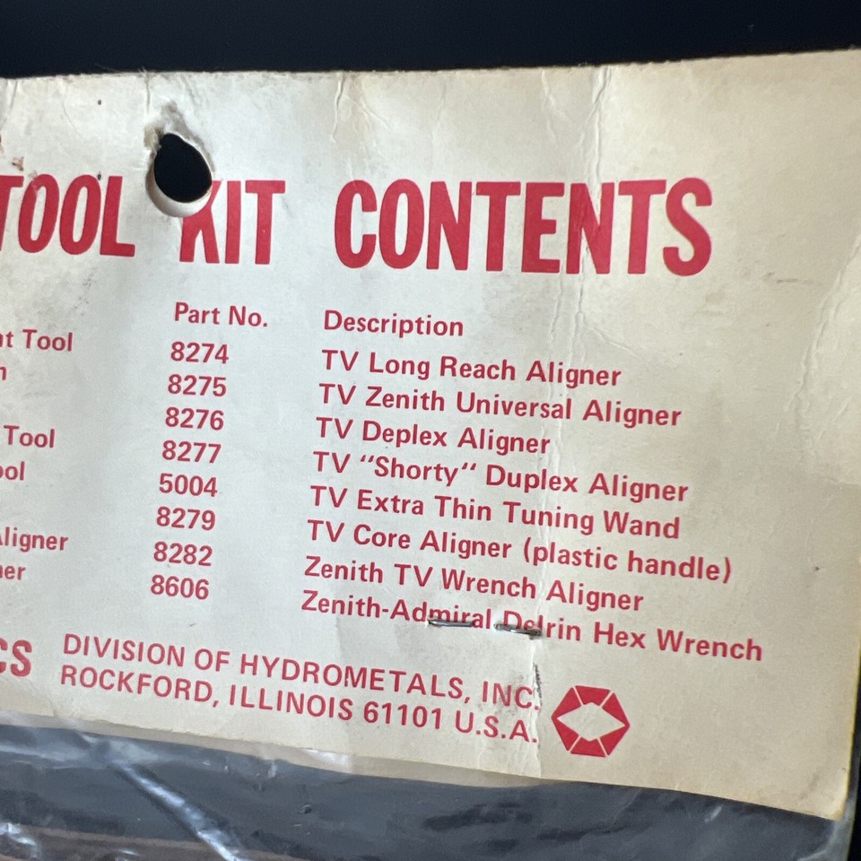 GC Electronics Standard TV Alignment Tool Kit Vintage New Sealed | eBay