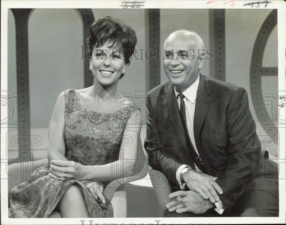 1966 Press Photo Bess Myerson & Allen Funt, Co-Hosts of "Candid Camera ...