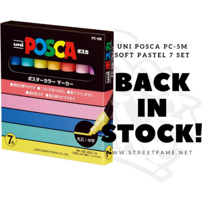 Posca 5M - 7C Medium Pastel Colours Pack of 7 art/etsy/craft/paint ...