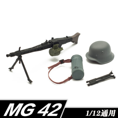 1/12 Scale German Army General Accessories Toy Mg42 Model for 6“ Figure ...