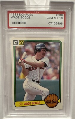 1983 WADE BOGGS ROOKIE PSA 10 GEM-MT DONRUSS HOF BOSTON RED SOX SHARP (#586) RZC | eBay