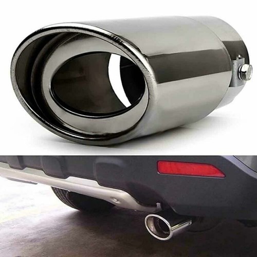 Universal Exhaust Tip Ends Chrome Straight Tail Pipe Cover 62mm Sport ...