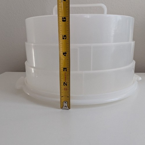 Tupperware cake plate 719 bottom base ONLY collapsible cover clear ...