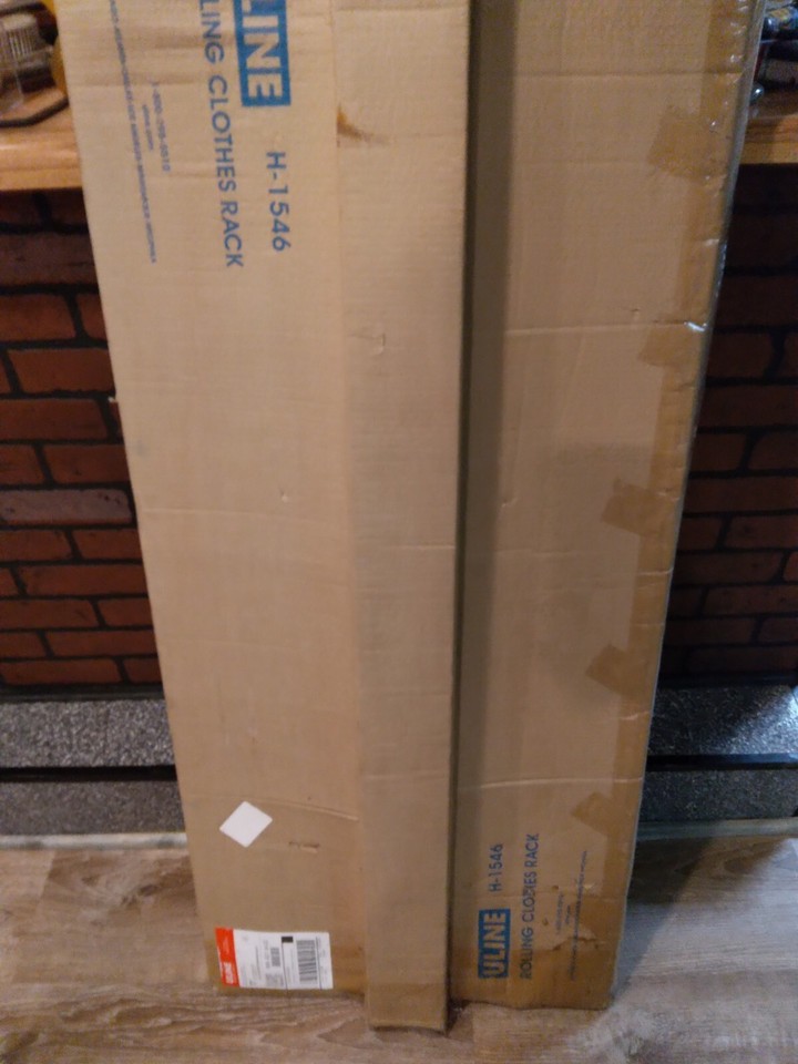 ULINE H-1546 Heavy Duty Chrm Commercial Garment Clothes Rack Rolling ...