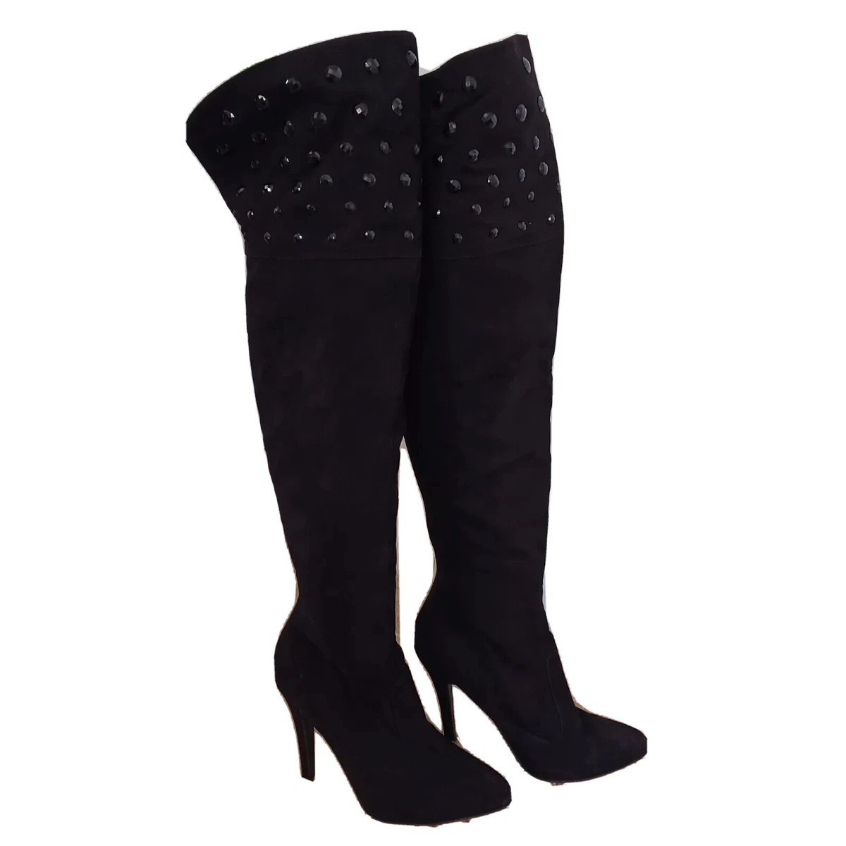 Black High Boots No Heel
