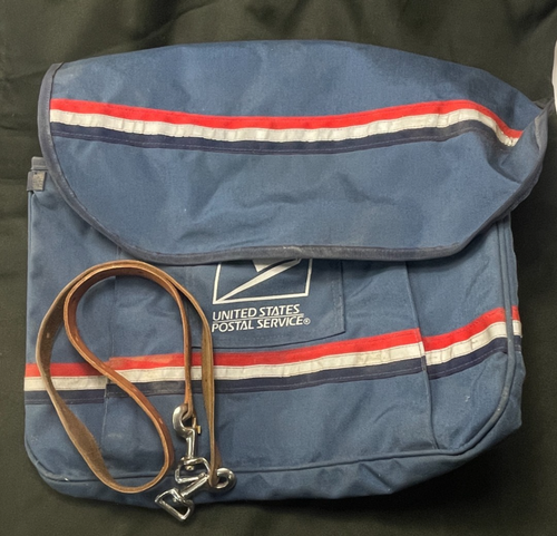 Vintage USPS Mail Carrier Satchel Messenger Bag D1200F w/ Leather Strap ...