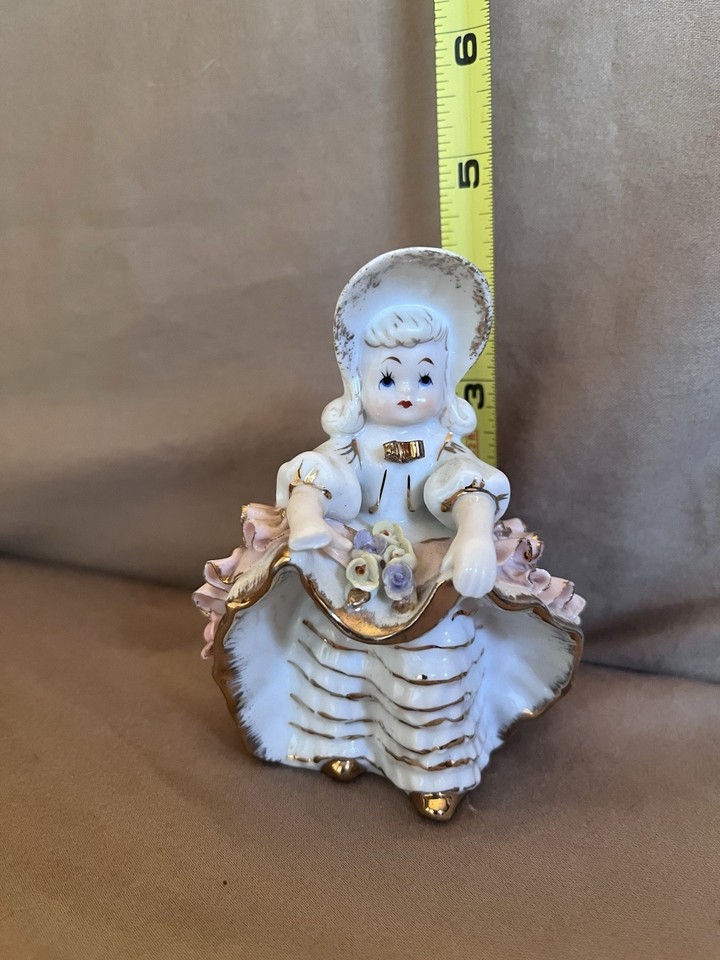 Figurine(s) Geo Z Lefton 2pc Set Porcelain Bloomer Girls Signed | eBay