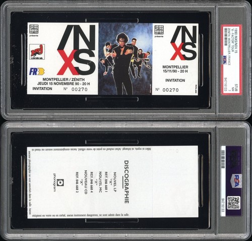 1990 Michael Hutchence INXS Concert Stub PSA 7 Ticket Montpellier ...