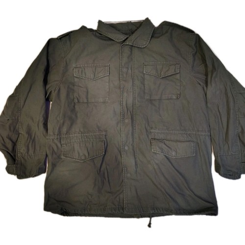 Rothco M-65 Field Jacket Mens XL Green Military Coat Rambo Olive Drab ...