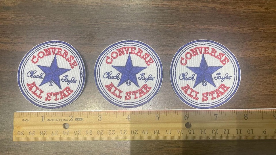 3 pcs Size 2.4 Inch Logo CONVERSE ALL STAR Embroidered Iron or Sew on ...