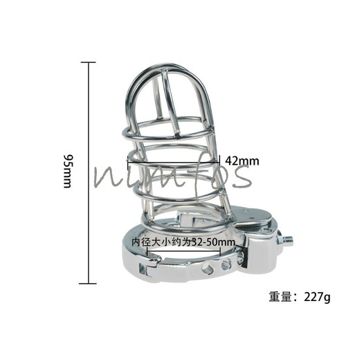 Stainless Steel Male Breathable Cage Chastity Device Lock Adjust 32 ...