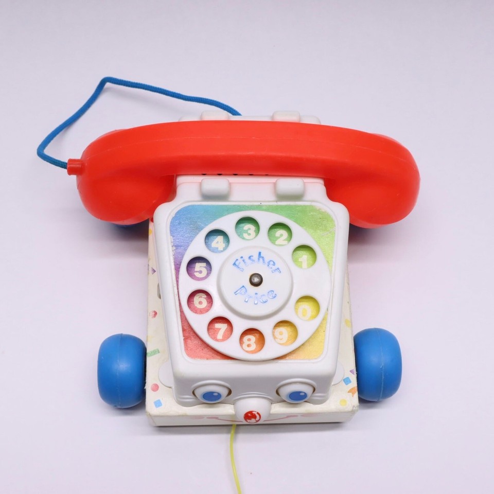 Vintage 1961 Fisher Price Chatter Telephone Phone Pull Toy w/ Moving ...