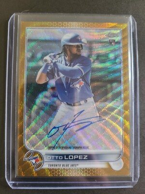 2022 Topps Chrome Otto Lopez Gold Wave Refractor Autographed Rookie ...