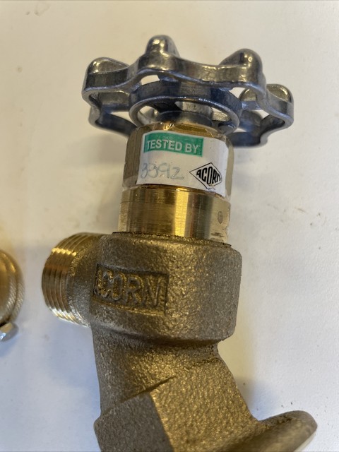 8121-lf Bent Nose Hose Bibb With Wall Flange Acorn Rough Brass W ...