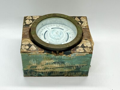Vintage 1941 US Navy WWII Lionel Brass Ships Compass W/Case WORKS | eBay