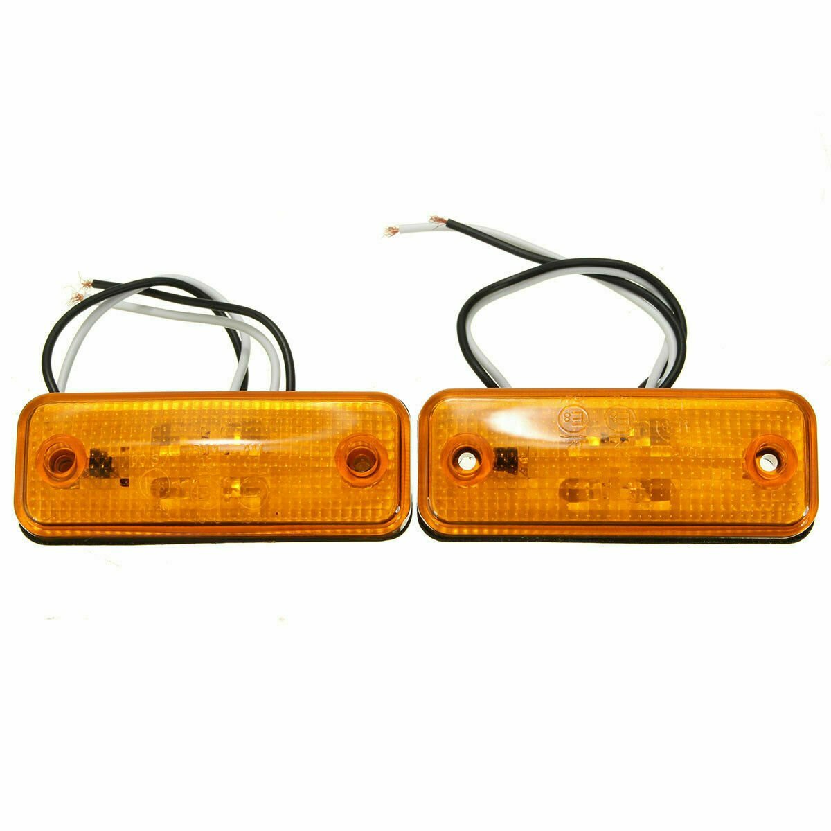 10x Amber 4LED Side Marker Lights Indicators Brake Lamp for Truck ...