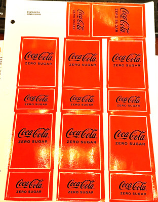 DECAL COKE ZERO SF1 7/SHEET # D18/19-CCZ-2 | eBay