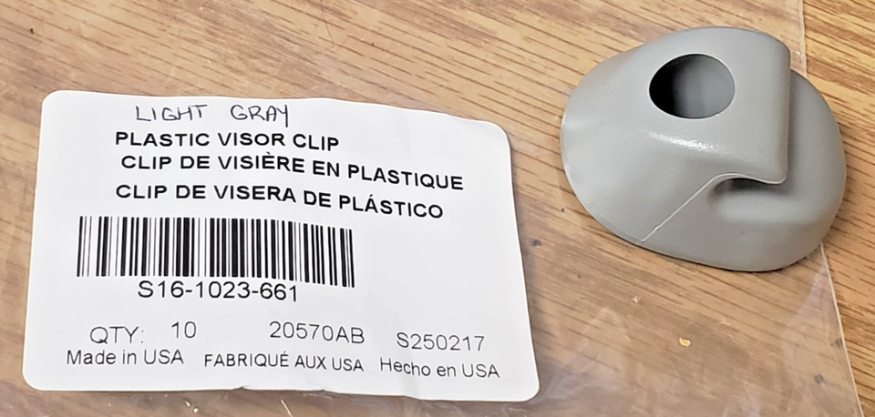 ~NEW GENUINE PACCAR OEM KENWORTH PETERBILT LIGHT GRAY SUNVISOR CLIP S16 ...