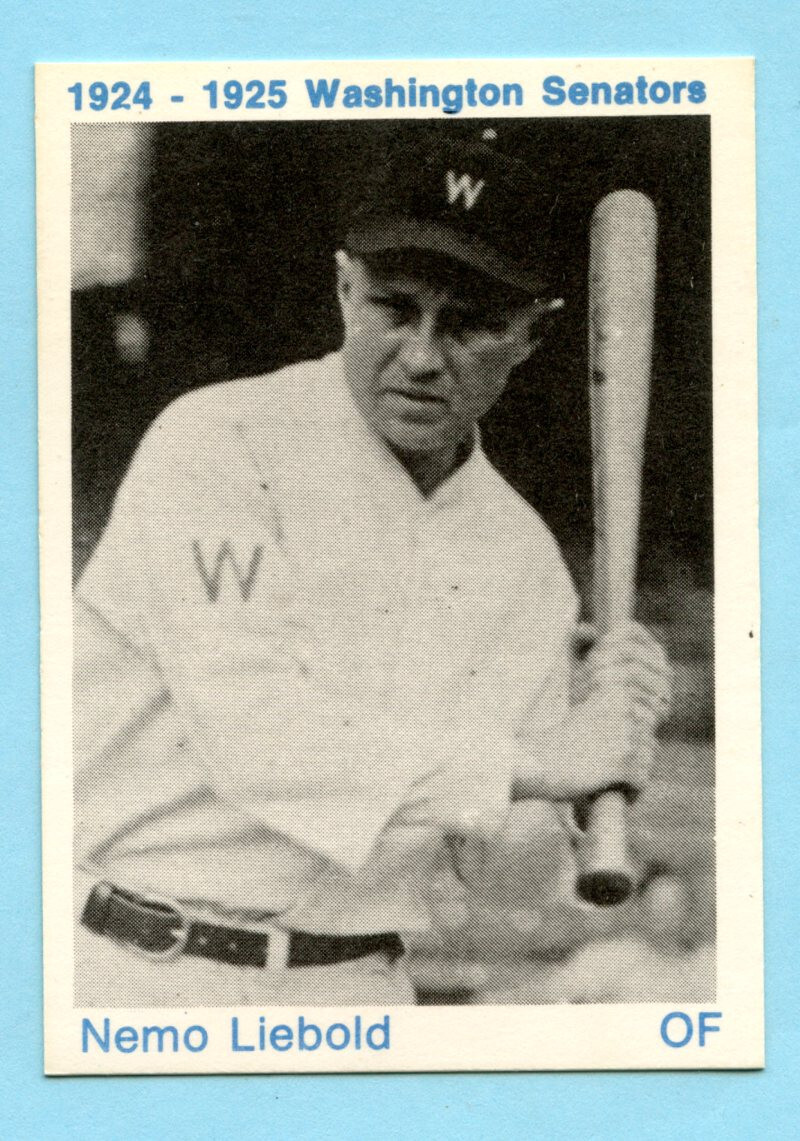1975 TCMA 1924-1924 Washington Senators - Nemo Liebold - Box 912 | eBay