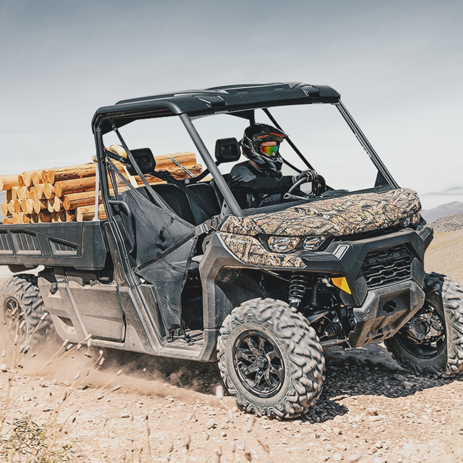 Heavy Duty Rear Bumper w/ LED Light for Can Am Defender HD5/8/10 MAX ...