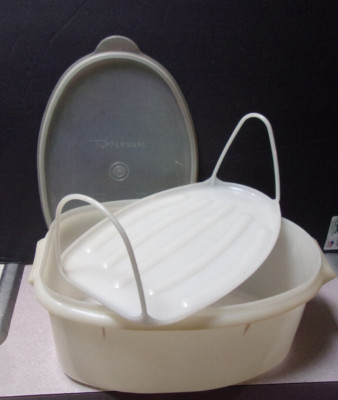 Vintage TUPPERWARE Turkey, Chicken, Ham Flavor Saver w/ Lift Out Tray ...