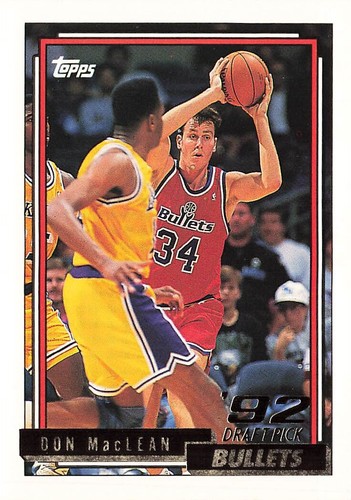 Don MacLean 1992 Topps Gold #333 Washington Bullets | eBay