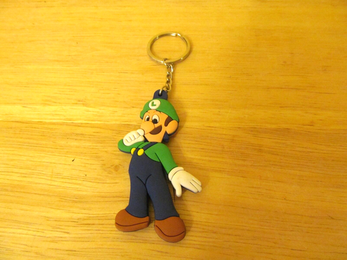 Mario Bros. Luigi Double Sided Rubber Key Chain (NEW) | eBay