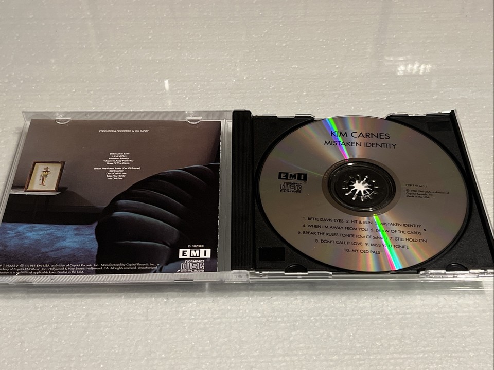 [MINT!] Kim Carnes Mistaken Identity US CD Early EMI-USA/BMG Music Club ...