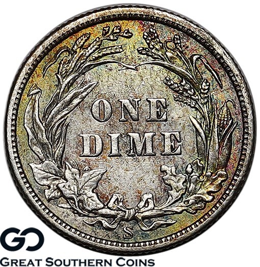 1907-S Barber Dime, Nice Subtle Colors, Choice BU++ Better Date | eBay