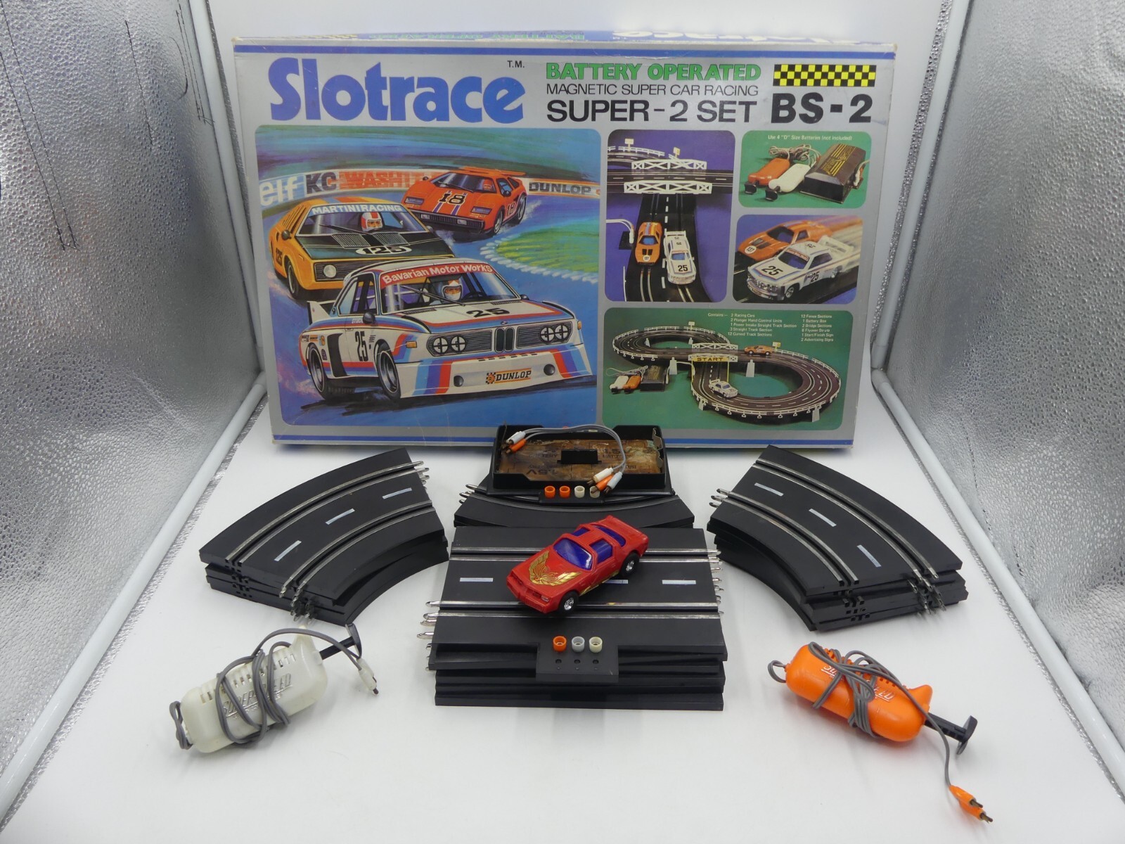 90'S VINTAGE SLOT CAR TRACK SLOTRACE SUPER SET BS 2 INCOPMLETE | eBay