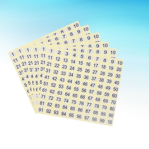 30 Sheets Colorful Large Number Stickers Decals Educational Math | eBay