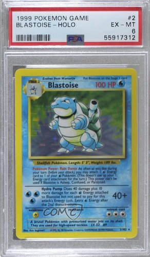 Blastoise Holo Pokemon Base Set PSA 6 1999 | eBay