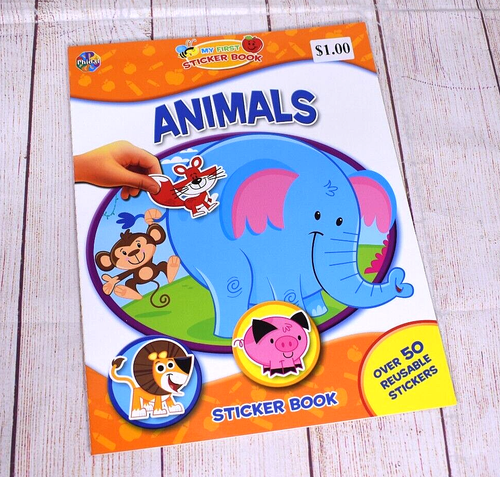 Phidal My First Sticker Book Animals Over 50 Reusable Stickers (NEW ...